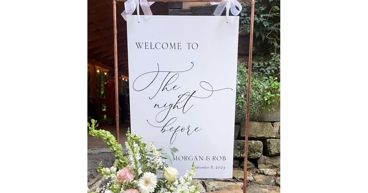 The Night Before Wedding Rehearsal Welcome Sign | Zazzle