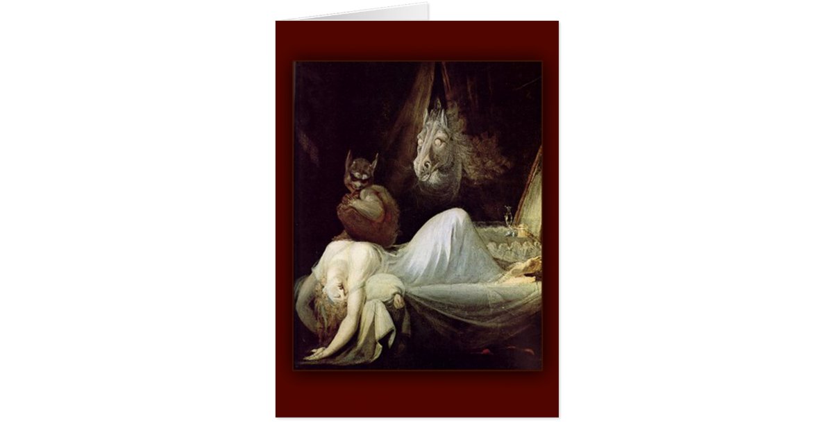 The Nightmare by Henry Fuseli, 1781 Card | Zazzle