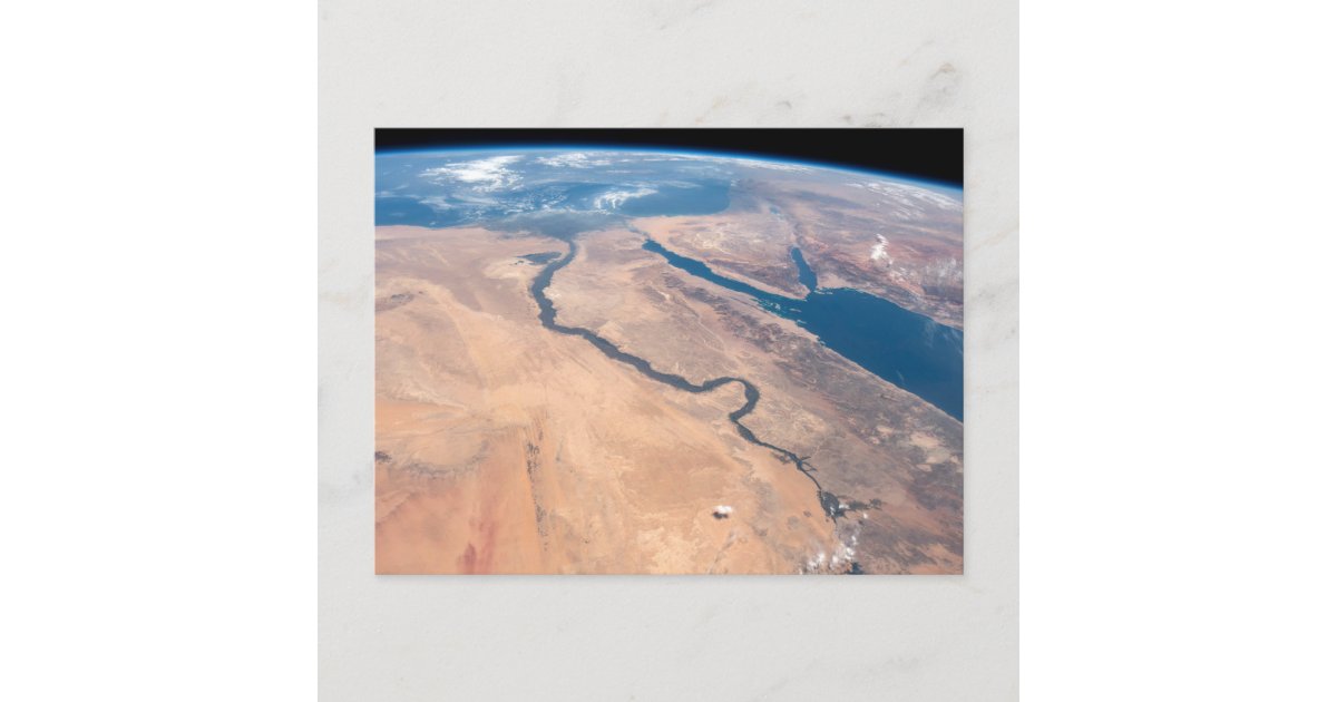 The Nile River, Red Sea And Mediterranean Sea. Postcard | Zazzle