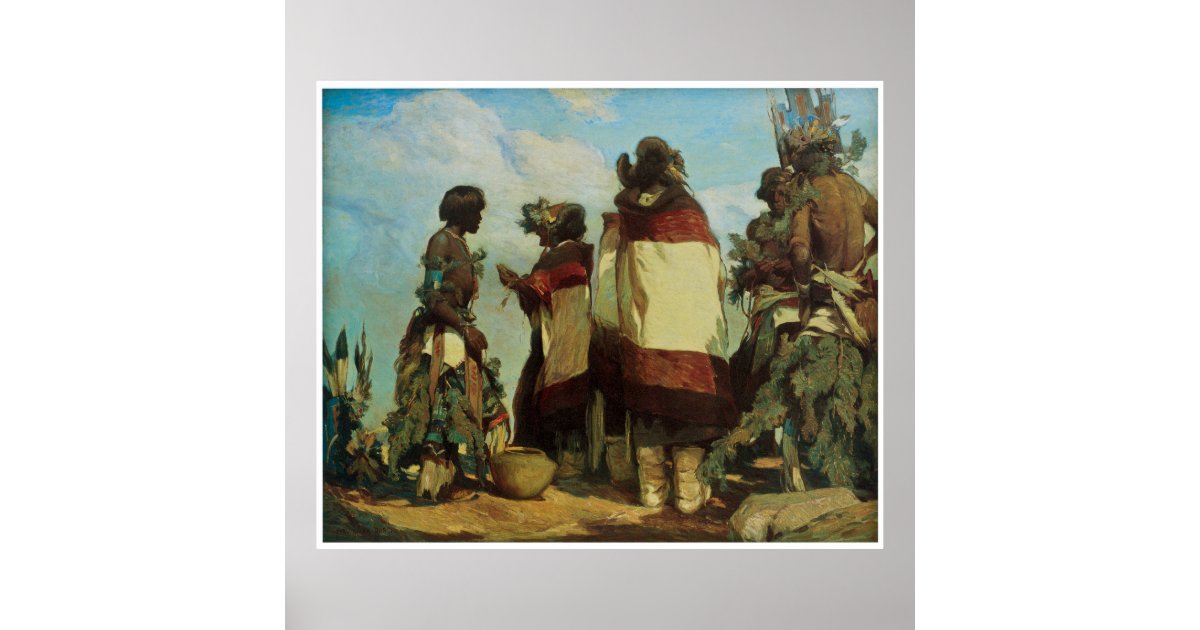 The Niman Kachinas Carl Oscar Borg 1926 Poster | Zazzle