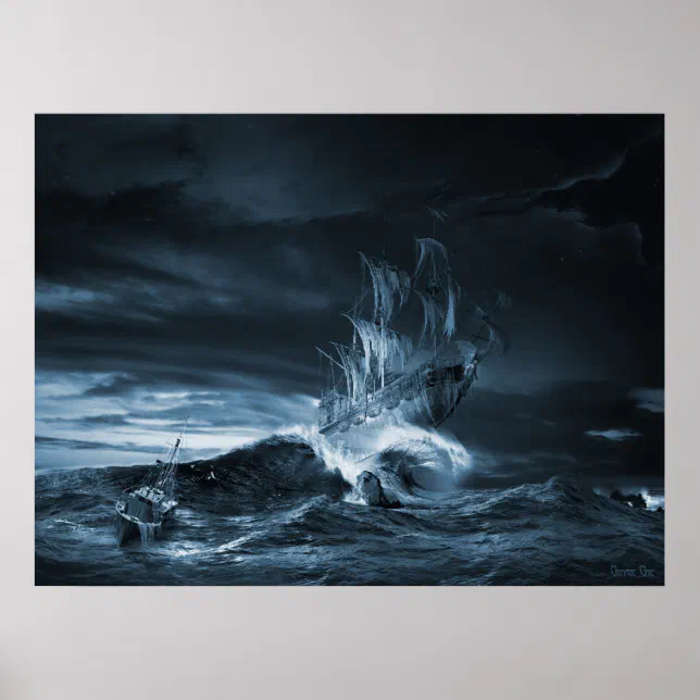 The ninth wave remake, digital artwork poster | Zazzle