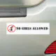 The no symbol pictogram No Girls Allowed Bumper Sticker | Zazzle