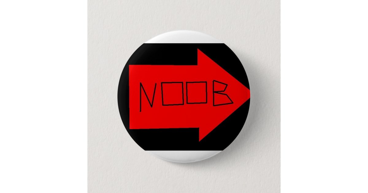 The Noob Arrow Pinback Button | Zazzle