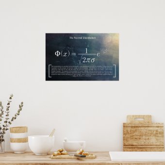 The Normal Distribution - Math Poster | Zazzle