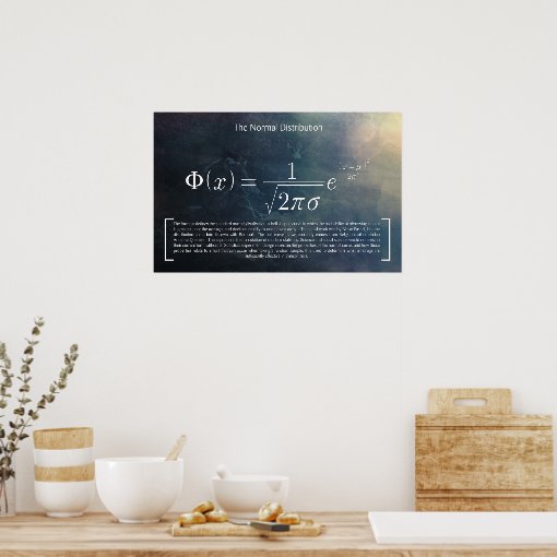 The Normal Distribution - Math Poster | Zazzle