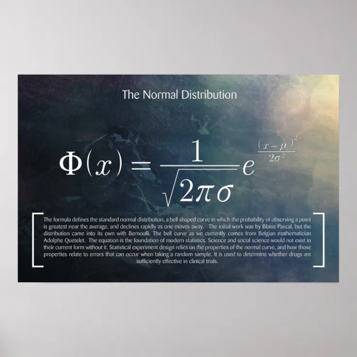 The Normal Distribution - Math Poster | Zazzle