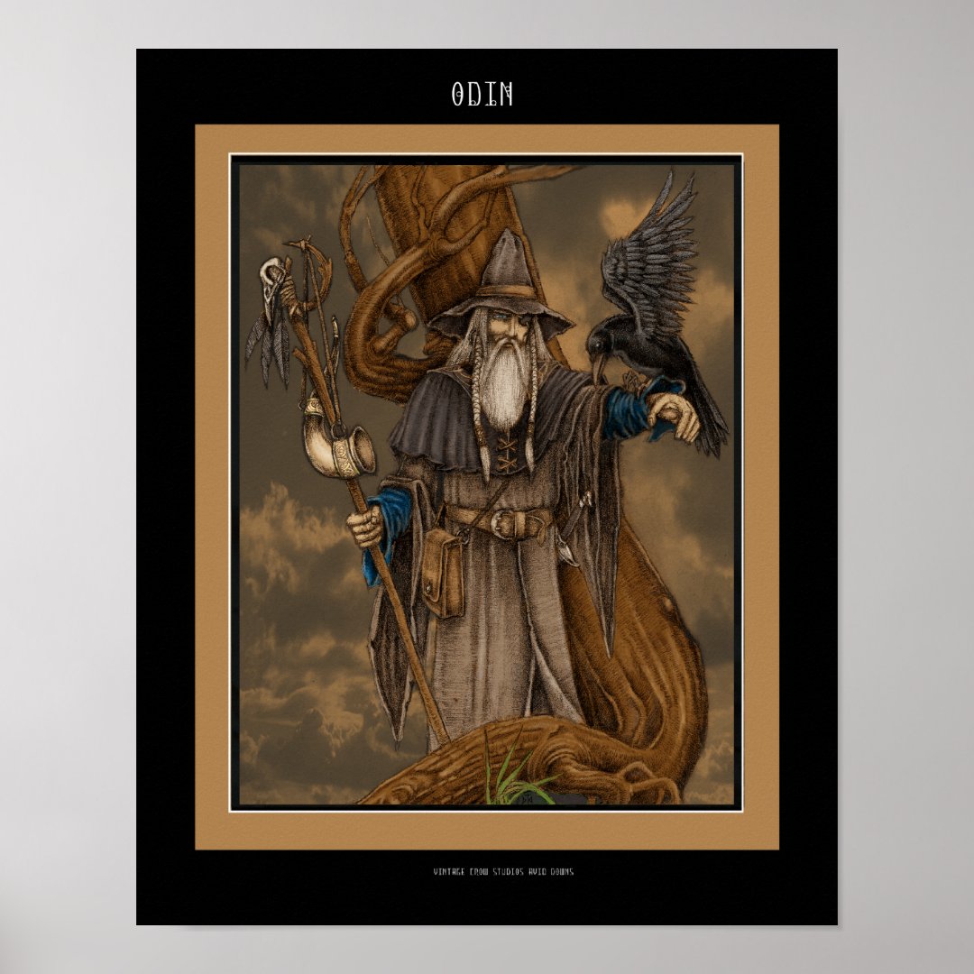 The Norse god Odin Poster | Zazzle