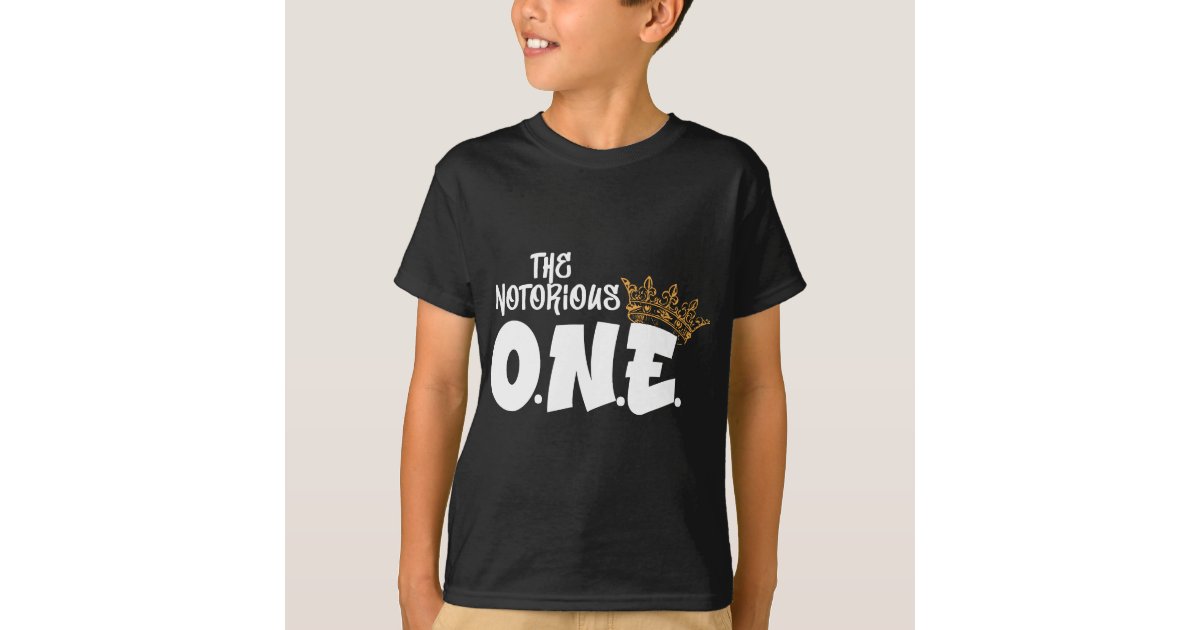 The Notorious ONE First Birthday Hip Hop Outfit Bo T-Shirt | Zazzle