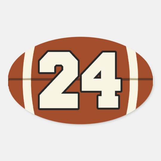 The Number 24 Football Sticker | Zazzle.com