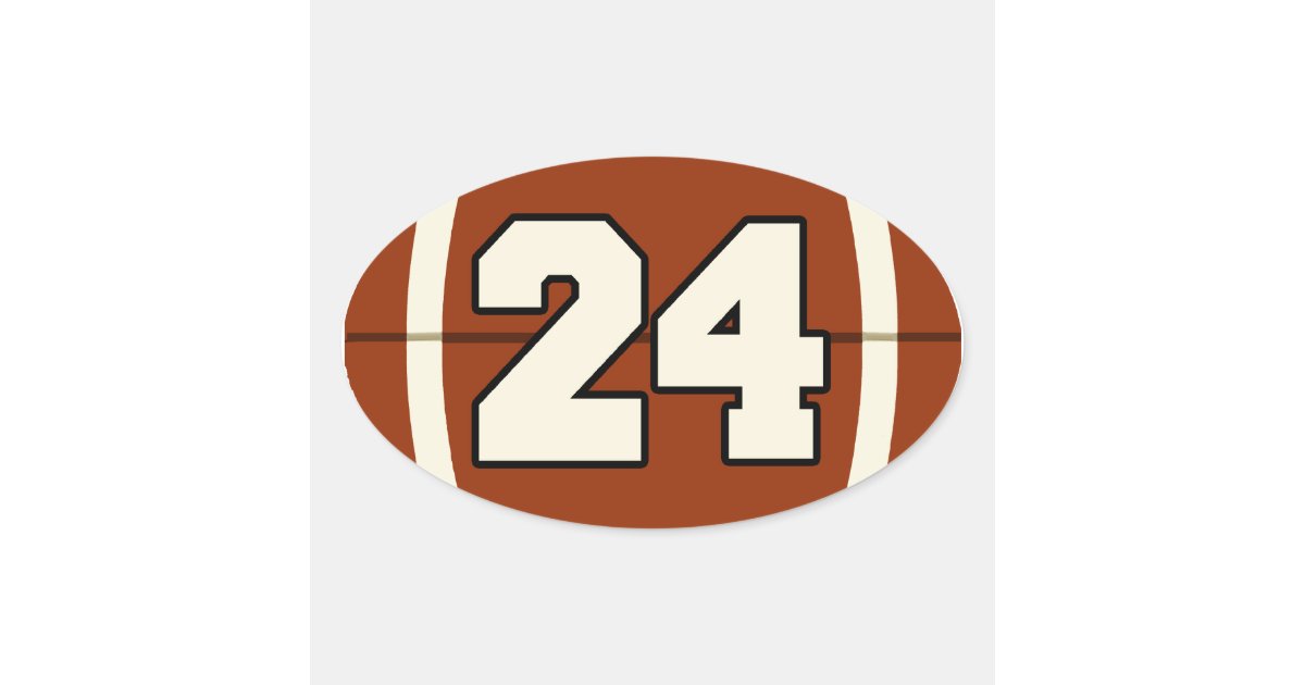 The Number 24 Football Sticker | Zazzle.com