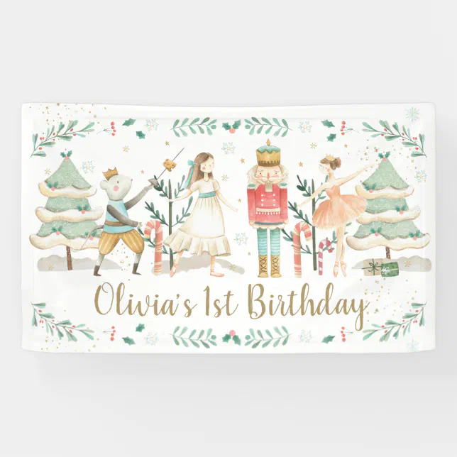 The Nutcracker Christmas Birthday Backdrop Welcome Banner | Zazzle