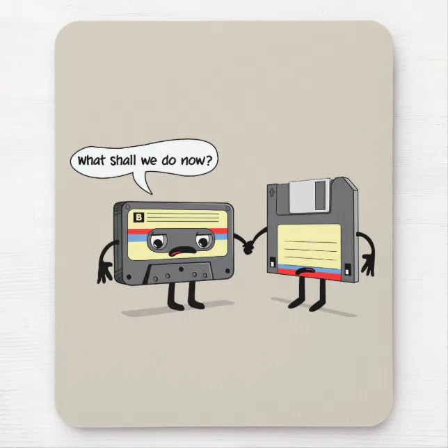 The Obsoletes (Retro Floppy Disk Cassette Tape) Mouse Pad | Zazzle