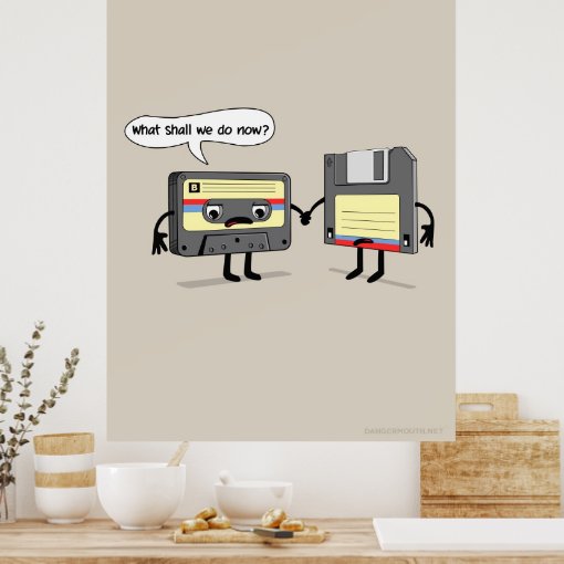 The Obsoletes (Retro Floppy Disk Cassette Tape) Poster | Zazzle The Obsoletes (Retro Floppy Disk Cassette Tape) Poster | Zazzle