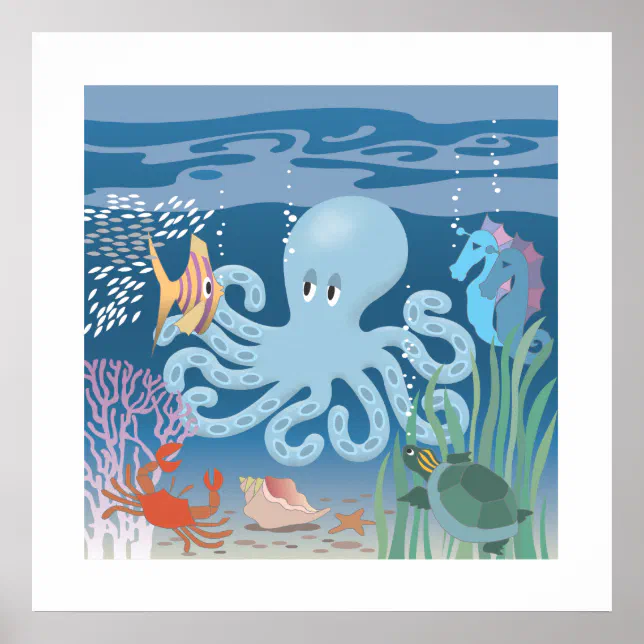 The Octopus Poster 25x25 | Zazzle