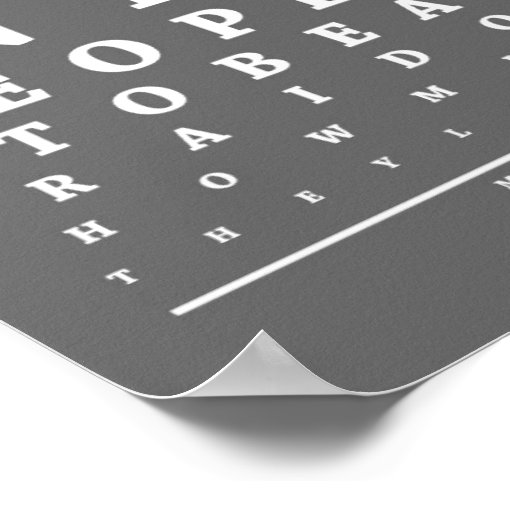 The Office, Eye Exam Chart | Zazzle