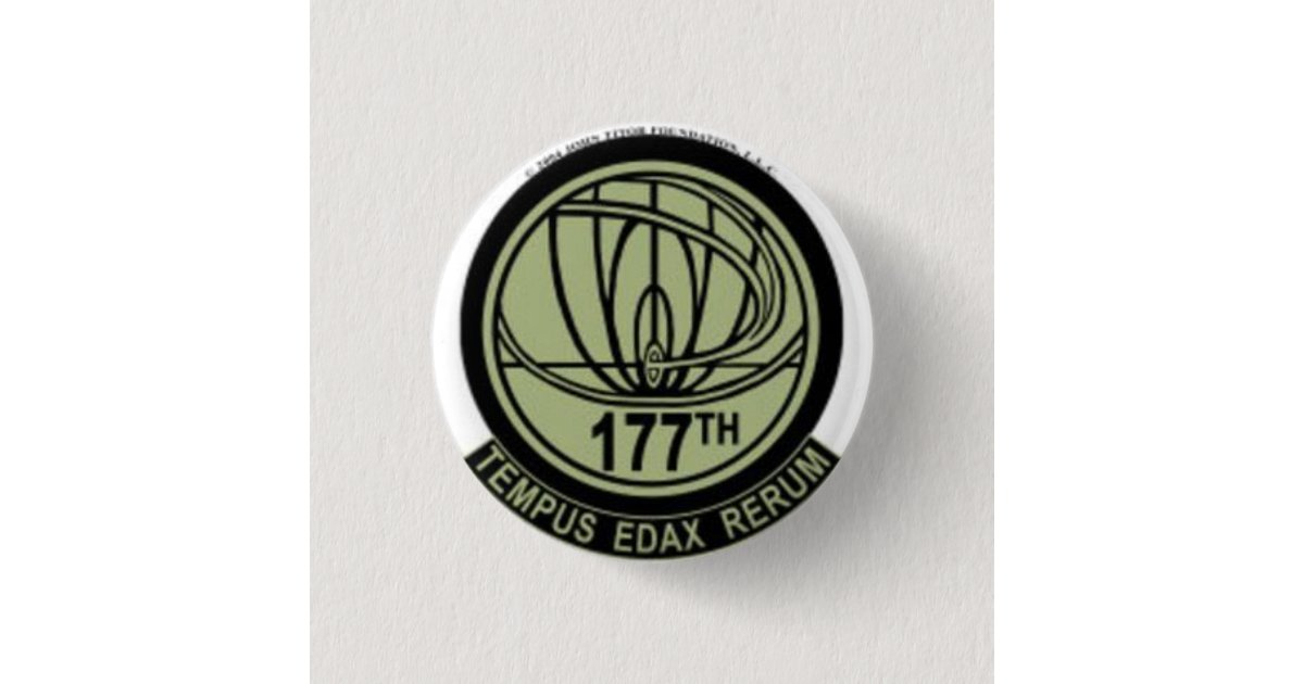 The OFFICIAL 177th Time Travel Division button! Button | Zazzle