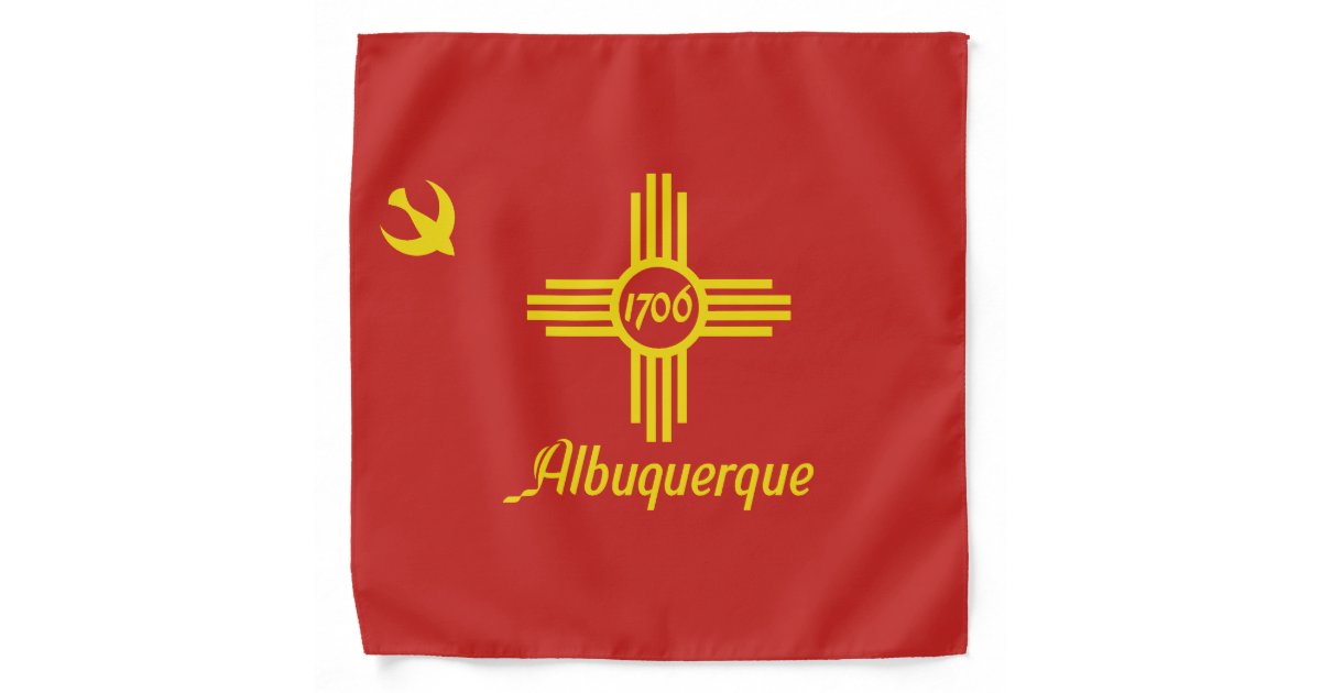 The official flag for the city of Albuquerque Bandana | Zazzle