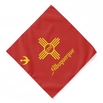 The official flag for the city of Albuquerque Bandana | Zazzle