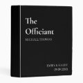 The Officiant Pastor Wedding Ceremony Organizer Mini Binder | Zazzle