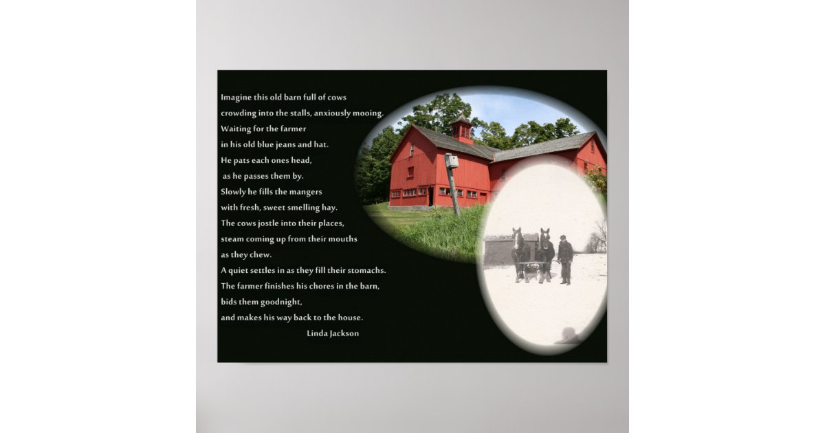 The Old Farmer Poem Poster | Zazzle