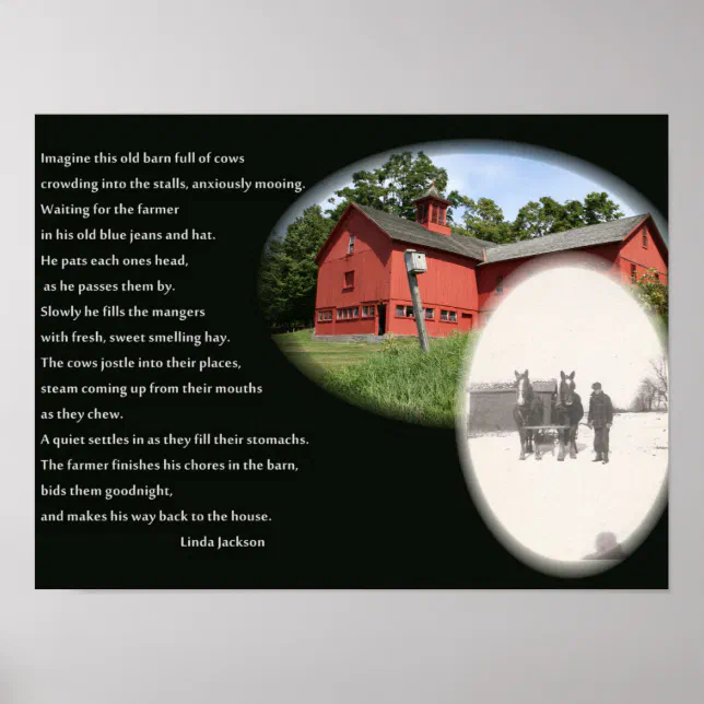 The Old Farmer Poem Poster | Zazzle