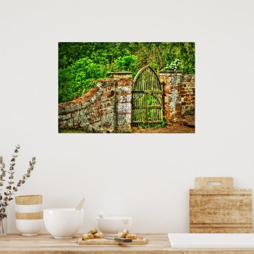 The Old Garden Gate Print (HDR) | Zazzle