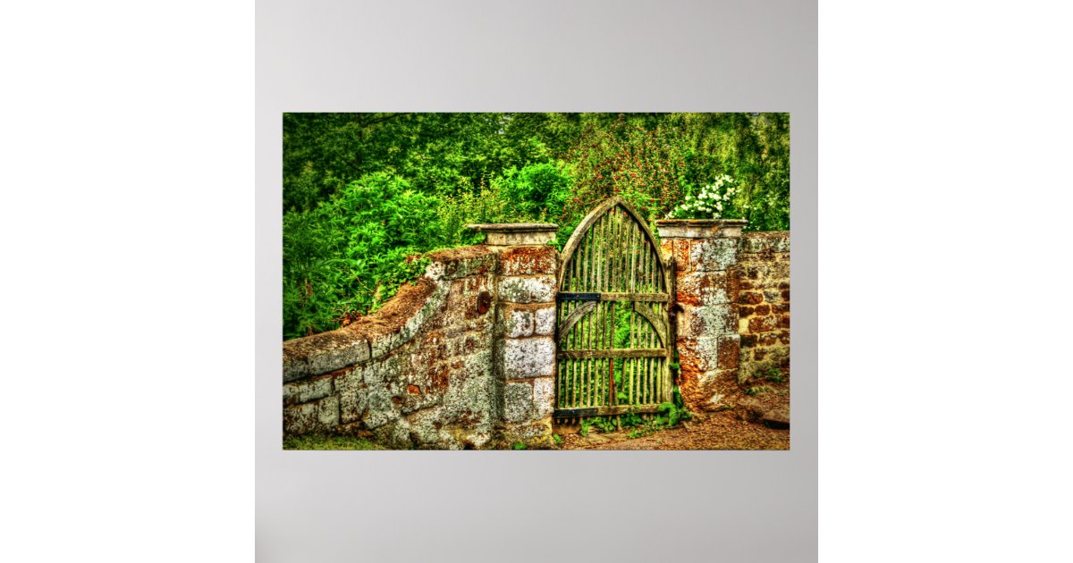 The Old Garden Gate Print (HDR) | Zazzle