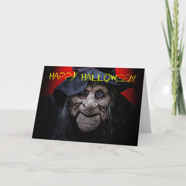 The Old Witch Halloween Card | Zazzle