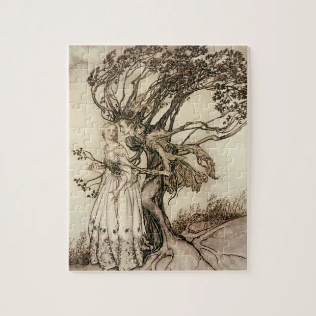 The Old Woman in the Wood by Arthur Rackham Jigsaw Puzzle | Zazzle