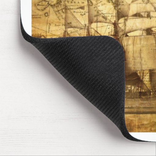 The Oldest World Map Ship Mouse Pad | Zazzle