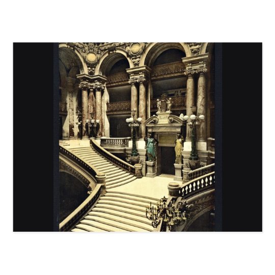 The Opera House, the grand staircase, Paris, Franc Postcard | Zazzle.com