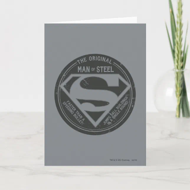 The Original Man of Steel Card | Zazzle
