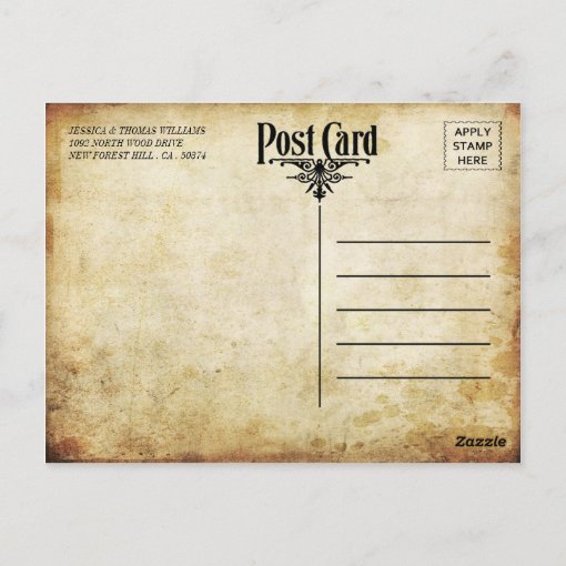 The Ornate Flourish Vintage Wedding Collection Postcard | Zazzle