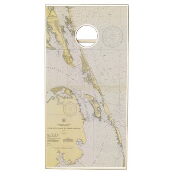 The Outer Banks of North Carolina Nautical Chart Cornhole Set | Zazzle