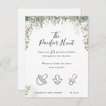 The Pacifier Hunt | Baby Shower Game | Zazzle