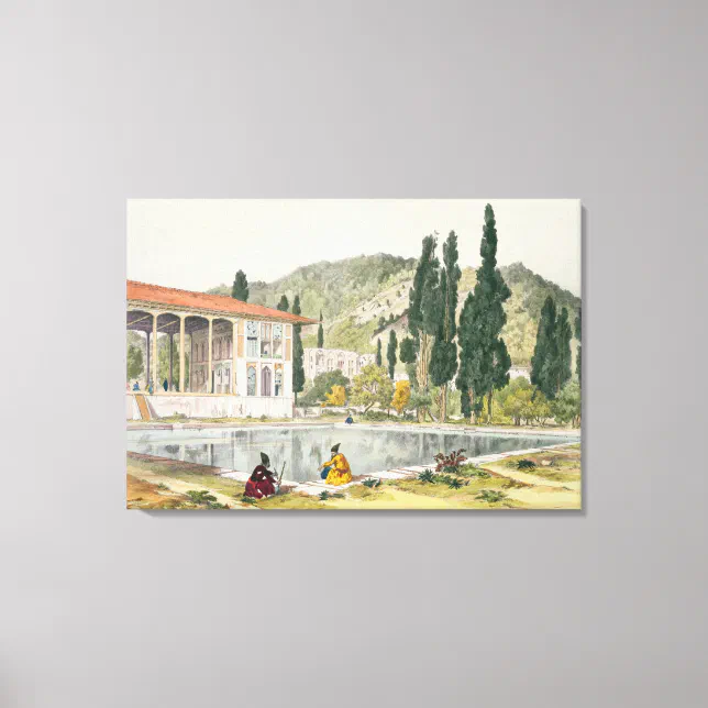 The Palace and Gardens of Ashref, Persia, plate 80 Canvas Print | Zazzle