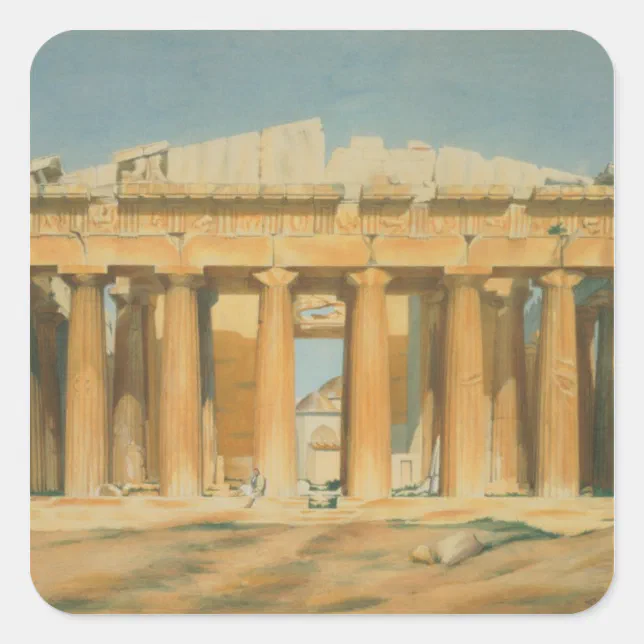 The Parthenon, Athens, 1810-37 Square Sticker | Zazzle