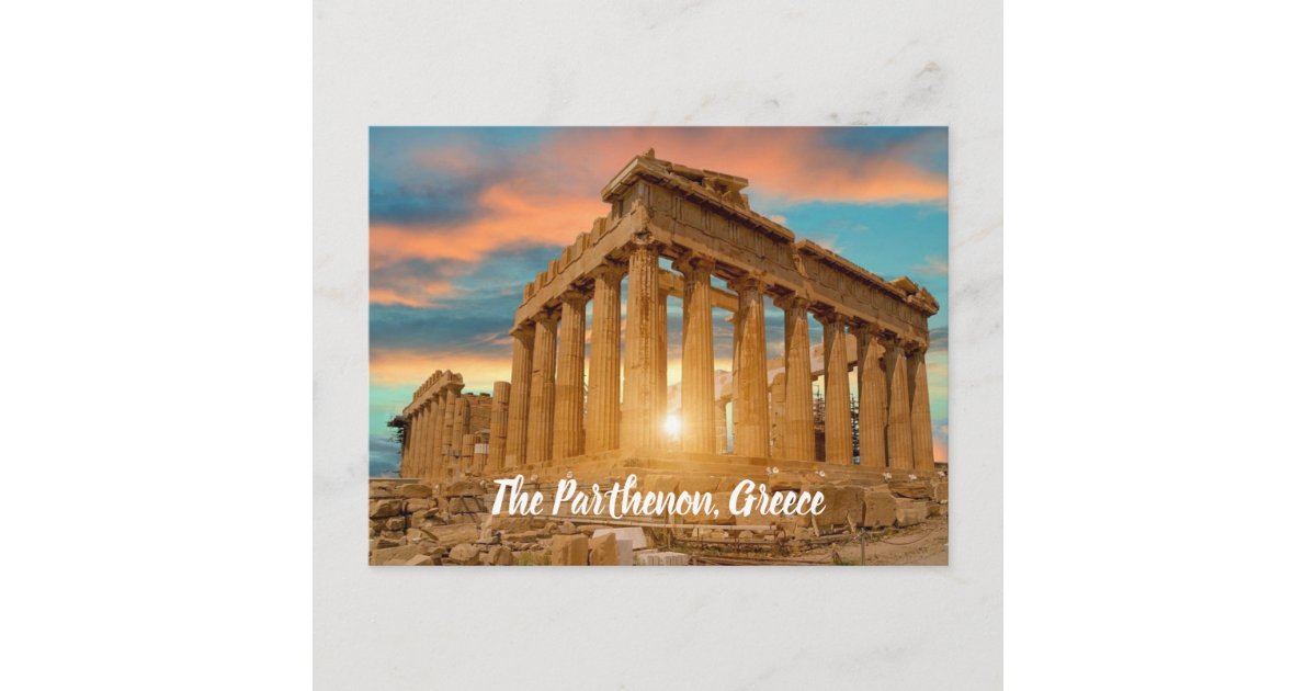 The Parthenon Greece stylized Postcard | Zazzle