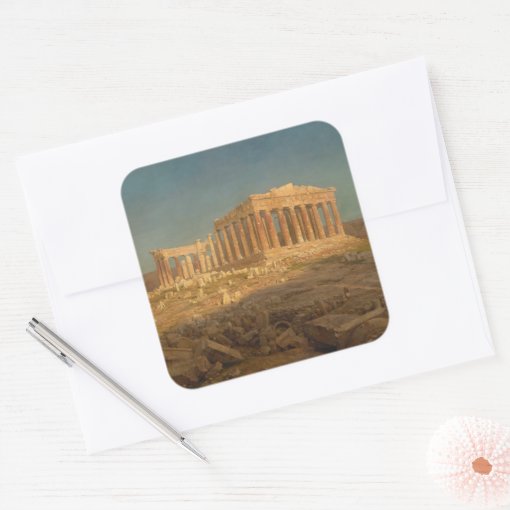 The Parthenon Square Sticker | Zazzle