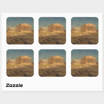 The Parthenon Square Sticker | Zazzle