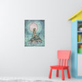 The Pastel Sea Mermaid Fantasy Watercolor Art Poster | Zazzle