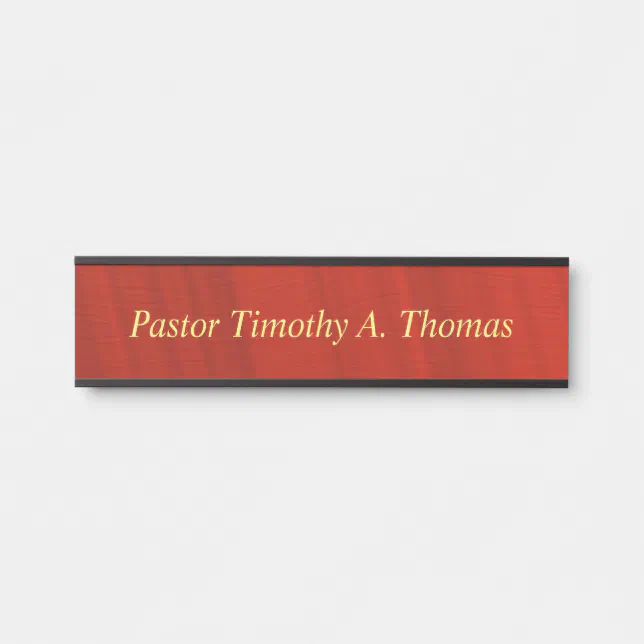 The Pastor Door Sign | Zazzle