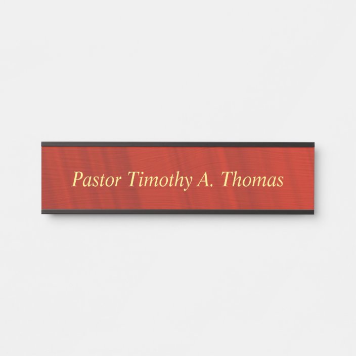 The Pastor Door Sign | Zazzle.com