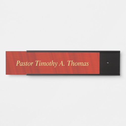 The Pastor Door Sign | Zazzle
