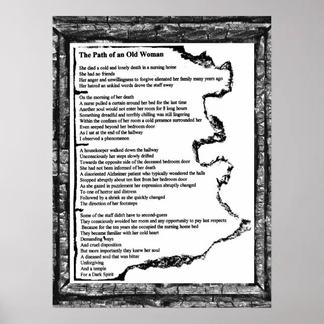 The Path of The Old Woman Poster | Zazzle