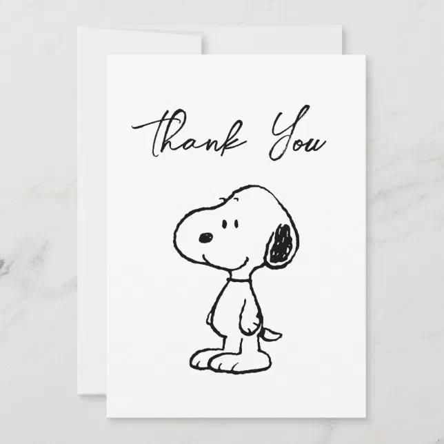 The Peanuts Gang | Baby Shower Thank You Card | Zazzle