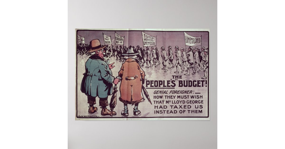 The People's Budget', 1909 Poster | Zazzle
