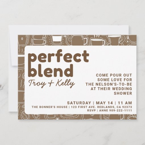 The Perfect Blend Coffee Shower Invitation | Zazzle
