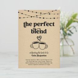 The Perfect Blend Coffee Tea Couples Bridal Shower Invitation | Zazzle