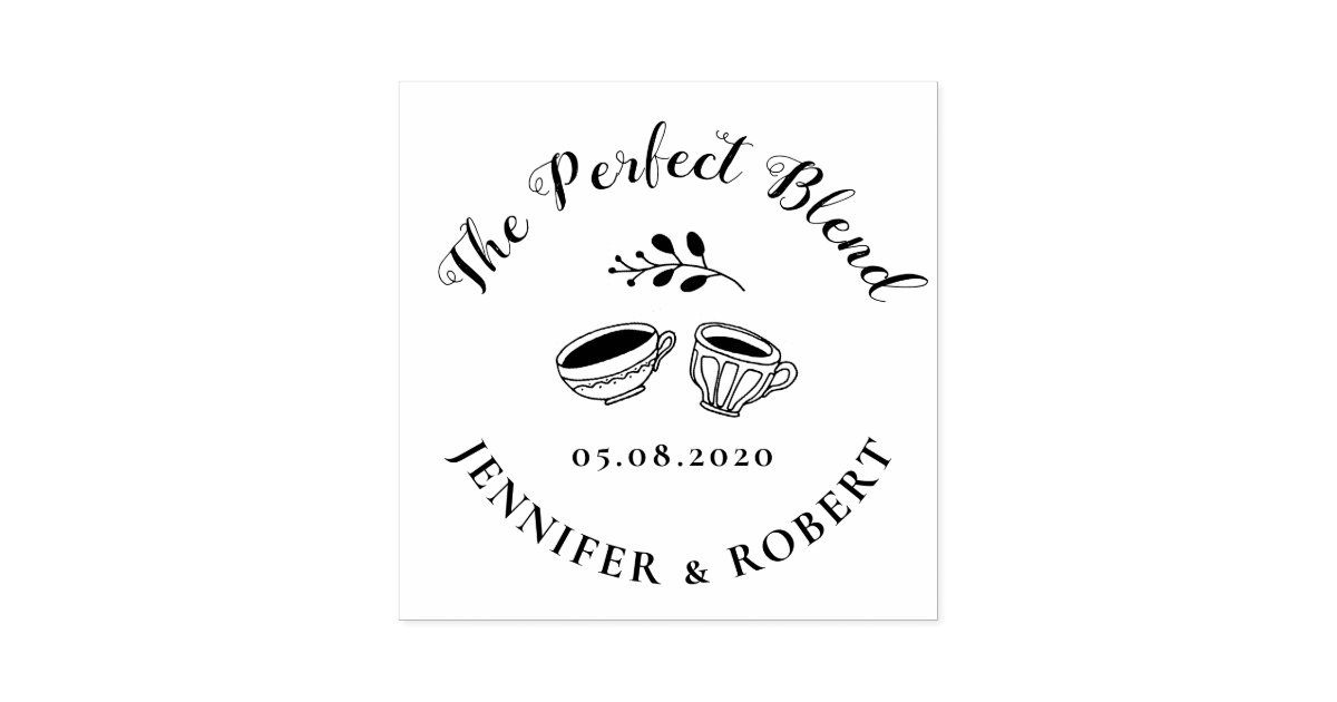 The Perfect Blend | Monogram Stamp | Zazzle